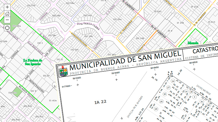 Mapa Catastral Parcelario de San Miguel